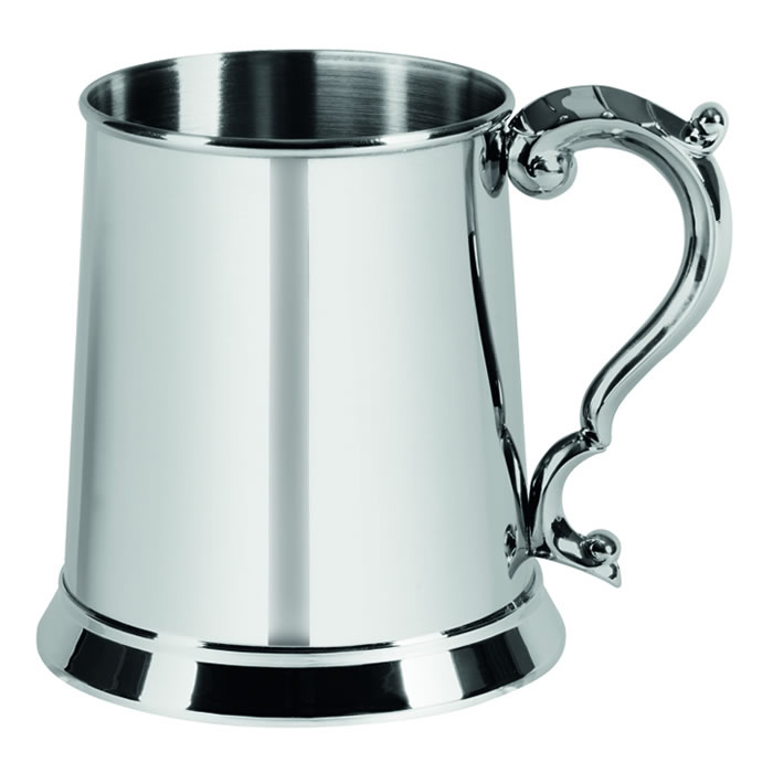 Stainless Steel 1 Pint Plain Tankard - Tankards - Bar - Engraved Gifts