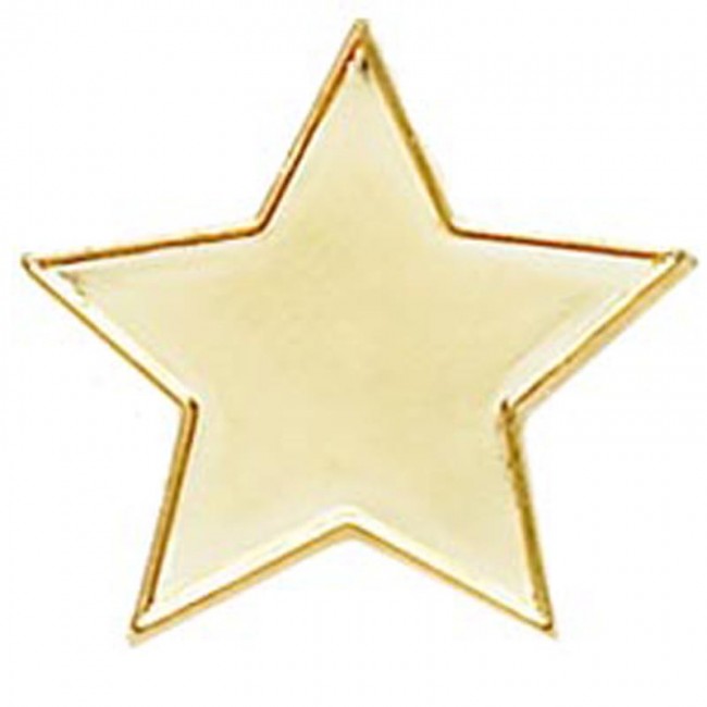 20mm Gold Star Lapel Style Badge