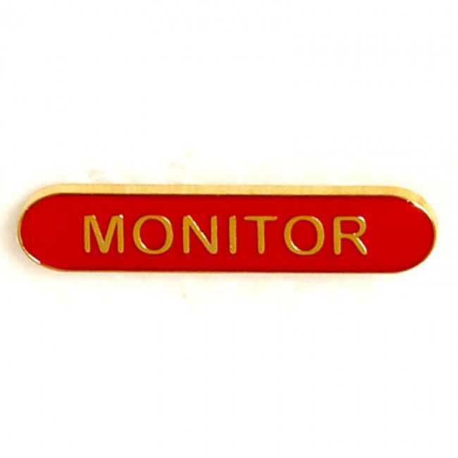 Red Monitor Lapel Badge