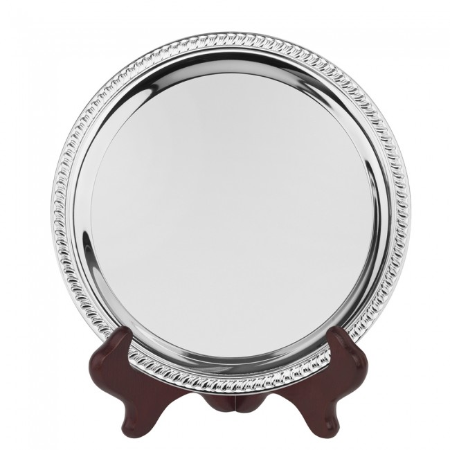 8 Inch Gadroon Edge Round Jaunlet Gadroon Tray