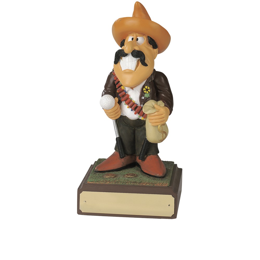 8 Inch Humorous Large Bandit Golf Heroes Award