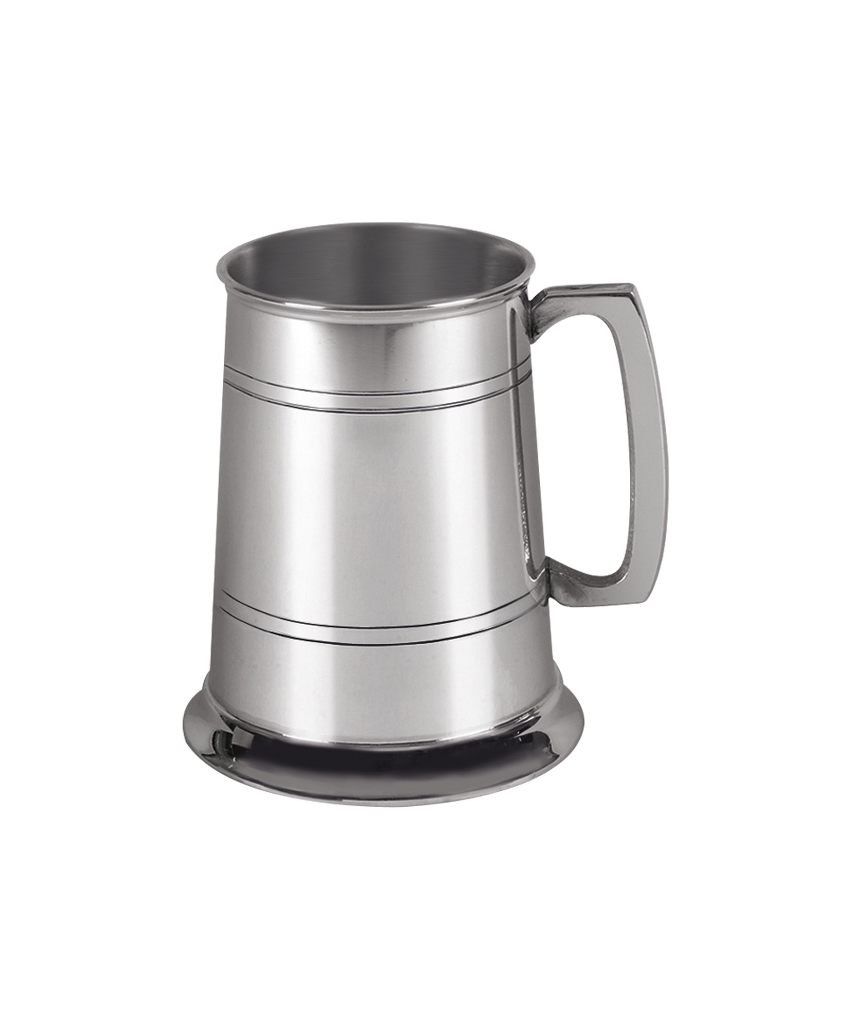 Pewter 1 Pint Glass Bottom Tankard